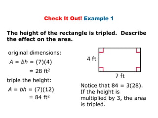 Change of dimensions and more | PPTX