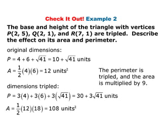 Change of dimensions and more | PPTX