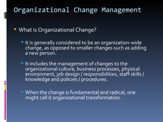 Change organisation presentation | PPT