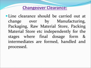 Changeover Clearance | PPT