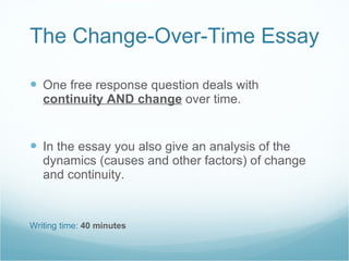 Change Over Time Overview | PPT