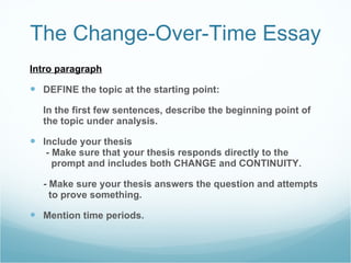 Change Over Time Overview | PPT