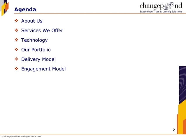 Changepond corporate presentation | PPT