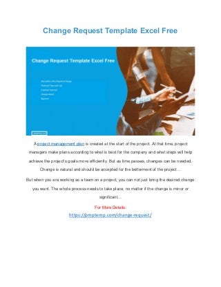 Change request template excel free