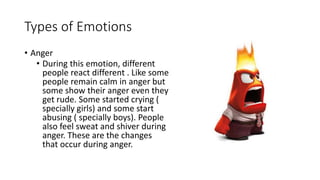 Emotional Changes during emotions | PPTX