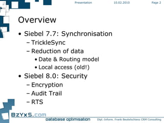 Changes For Siebel Crm Mobile Clients | PPT | Computing | Technology ...