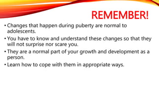 Changes in adolescents | PPTX