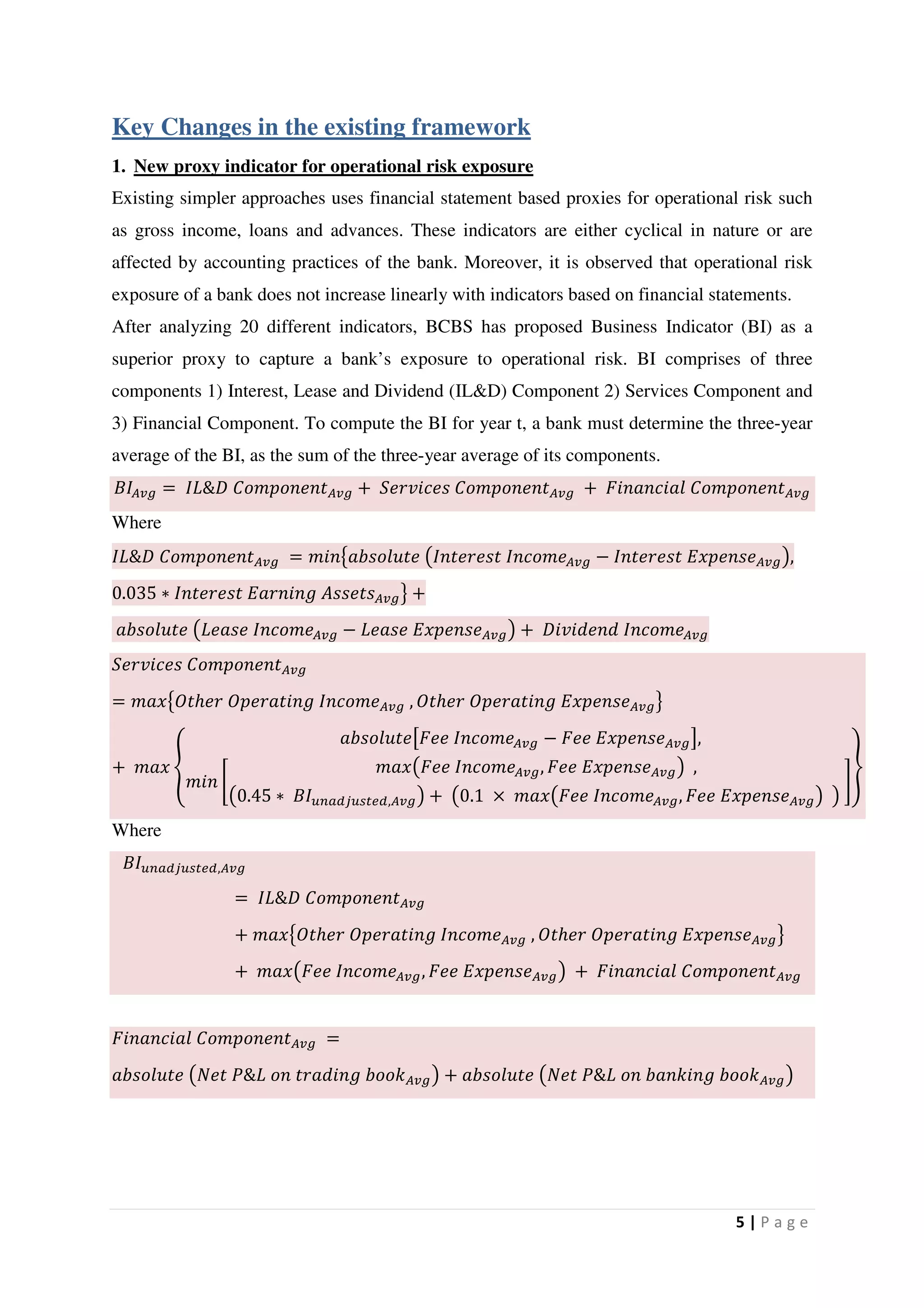 Changes in basel operational risk framework | PDF