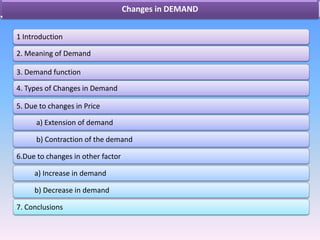 Changes in demand | PPTX