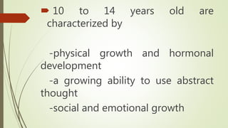 Changes in different health dimensions during adolescence | PPTX