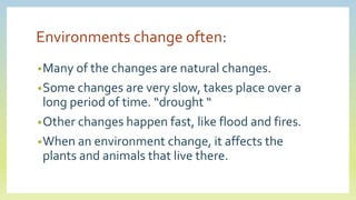 Changes in ecosystem | PPTX