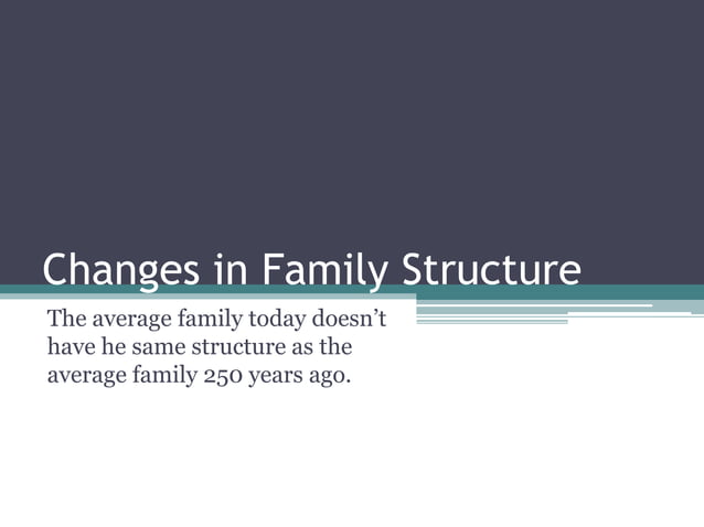 Changes in family structure1 | PPTX | Family and Relationships