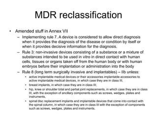 Changes in device classification under the EU Medical Devices and In ...