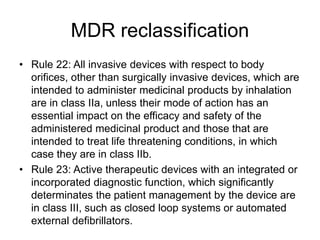 Changes in device classification under the EU Medical Devices and In ...