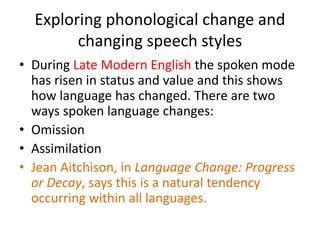 Changes in speech style | PPTX