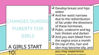 CHANGES IN THE HEALTH DIMENSIONS DURING ADOLESCENCE | PPTX