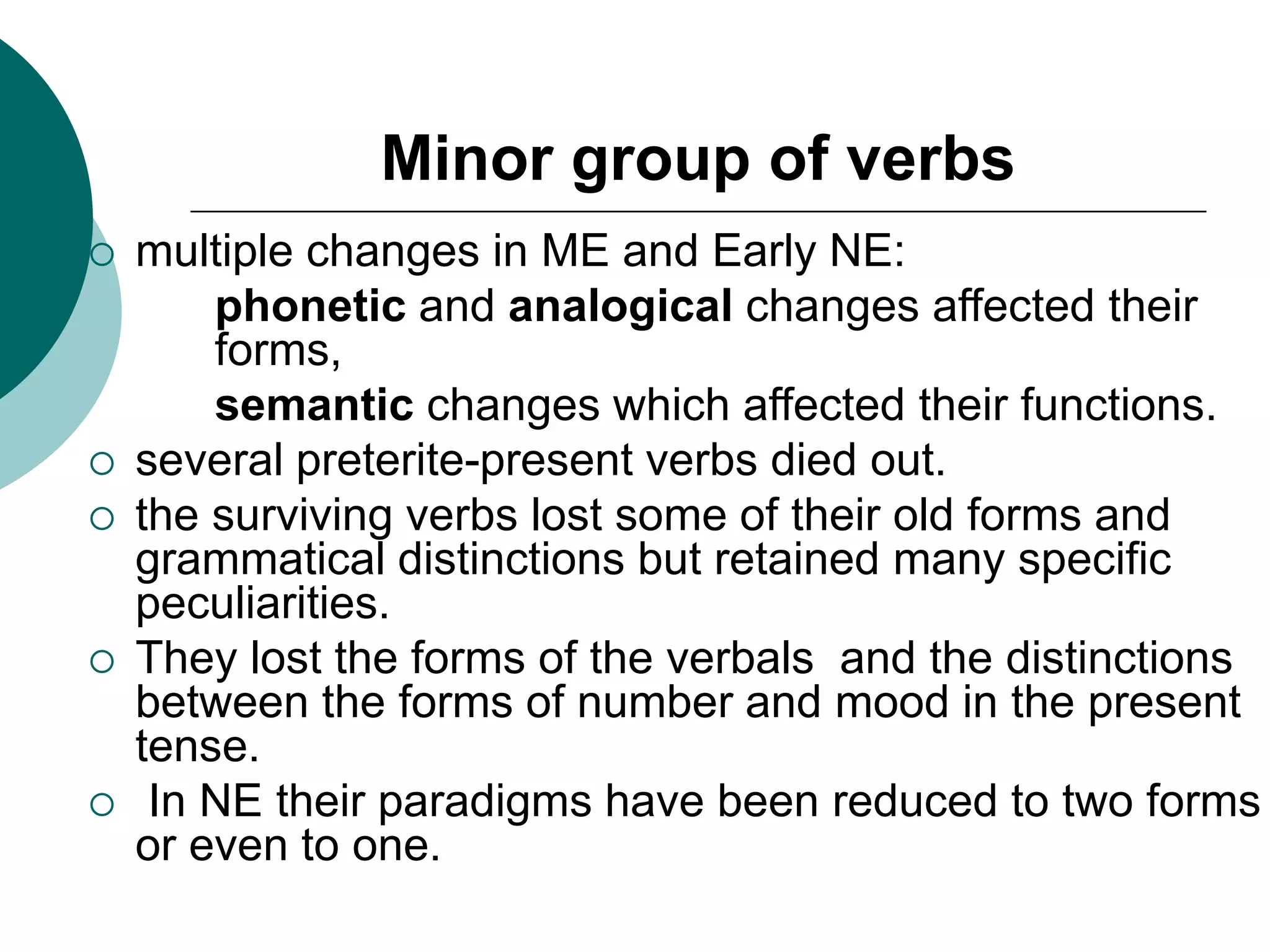 Changes in the verbal system in Middle English.ppt