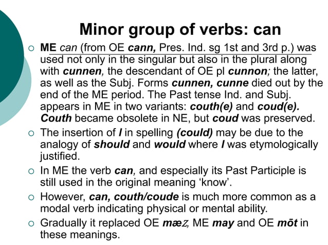 Changes in the verbal system in Middle English.ppt