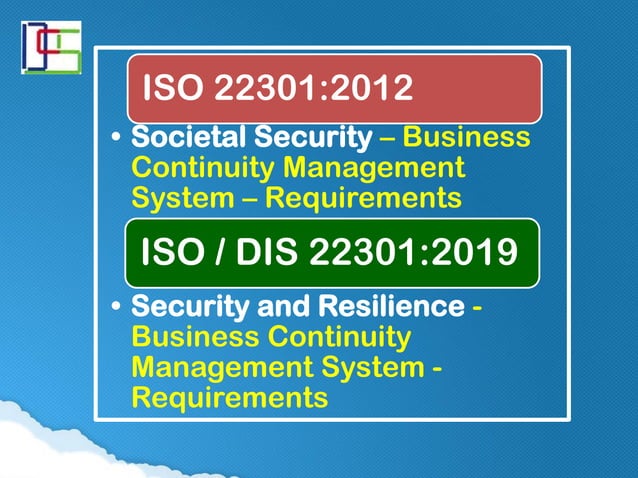 Future ISO 22301 - BCM Requirements | PPT