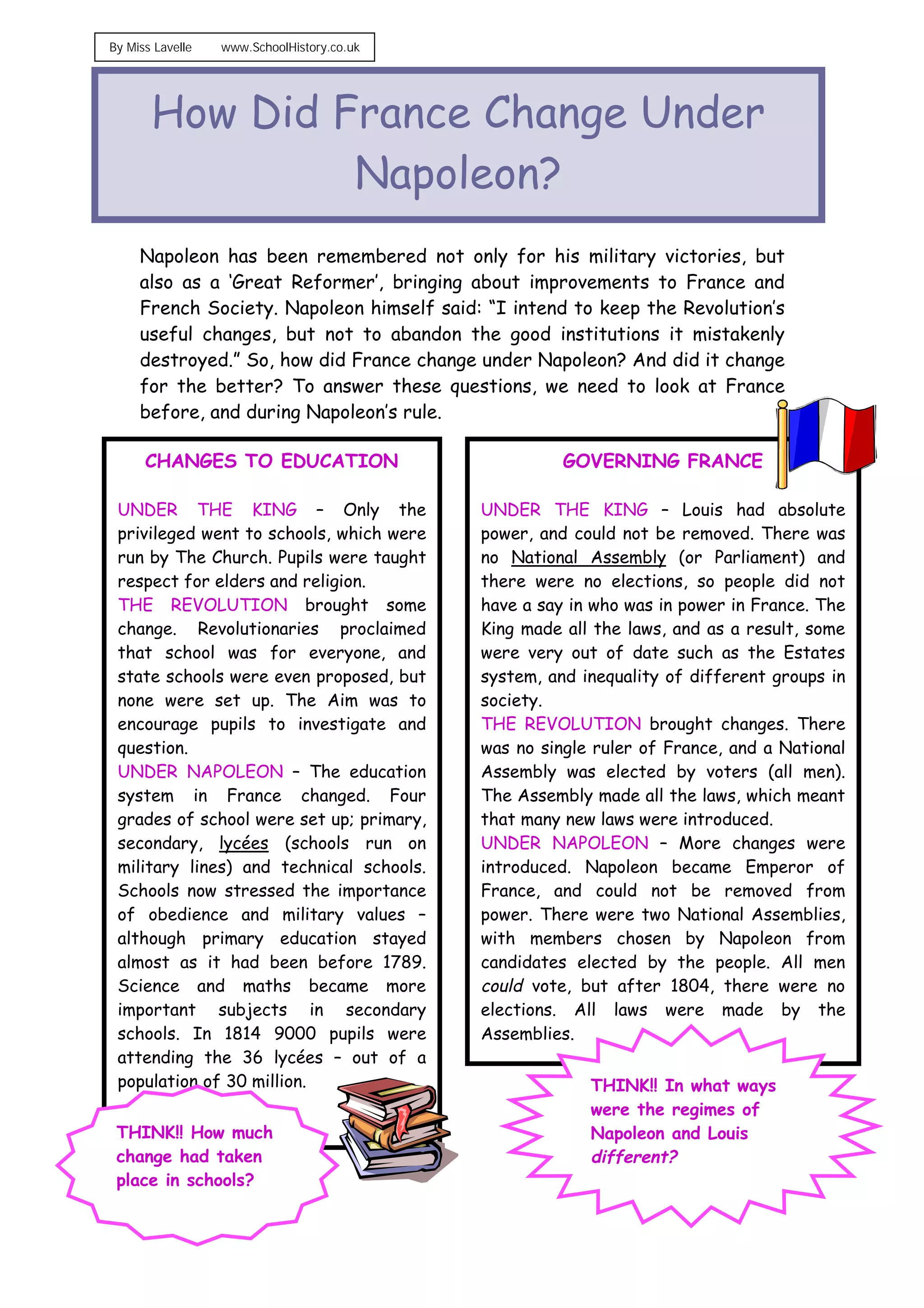 Changes napoleon did | PDF