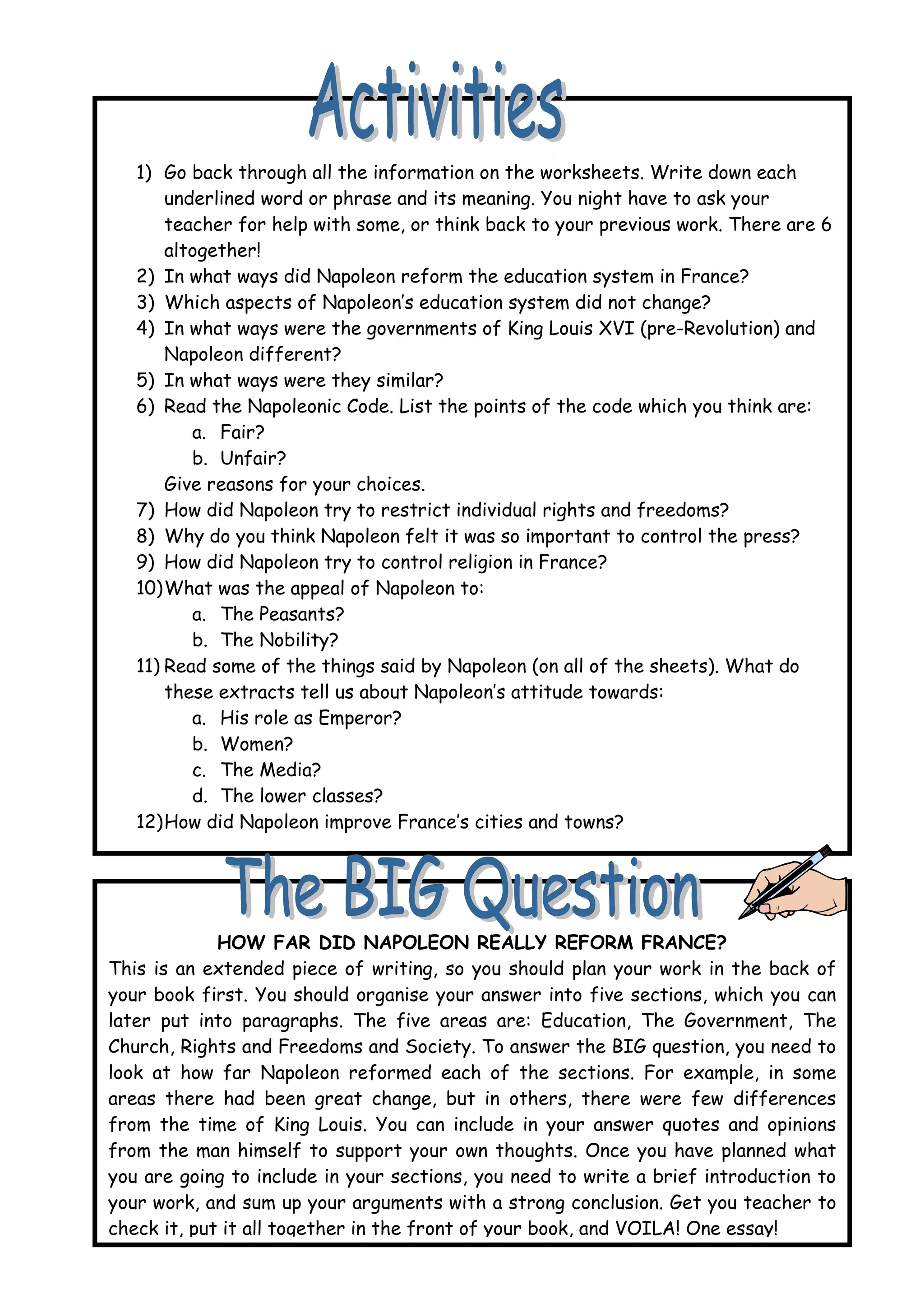 Changes napoleon did | PDF