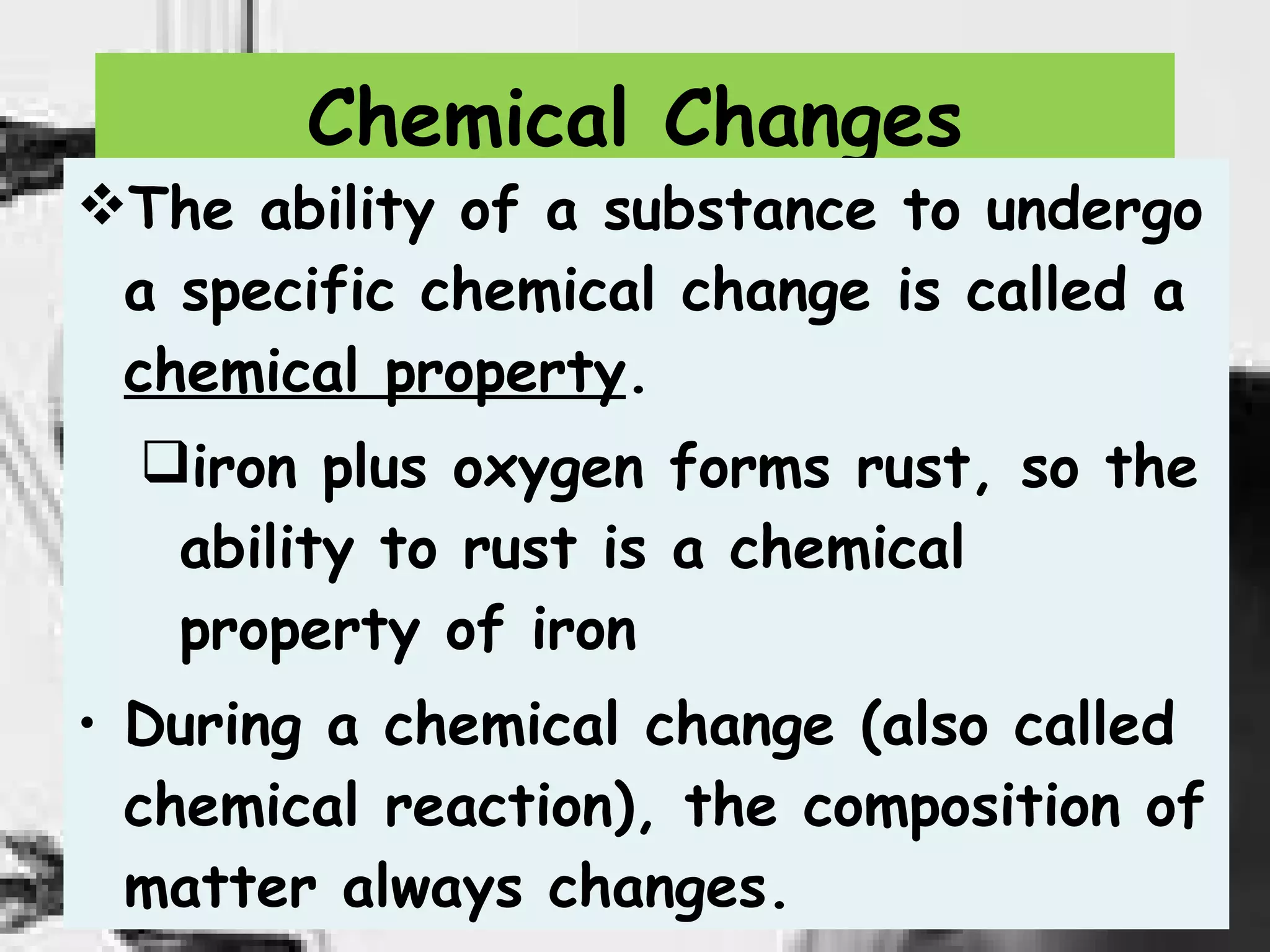 Changes of matter | PPT