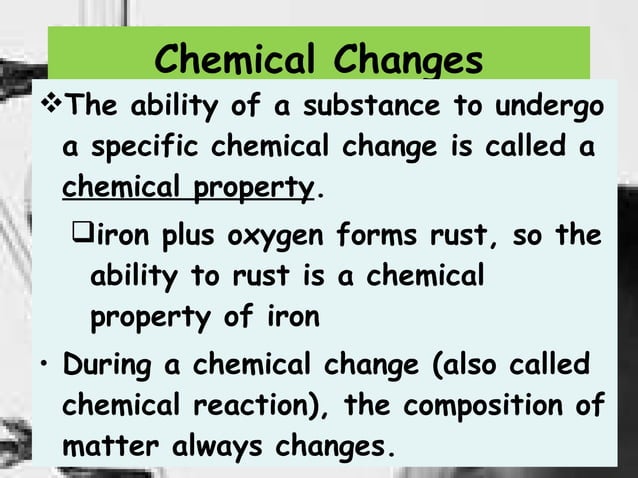 Changes of matter | PPT | Chemistry | Science