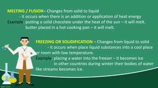 Changes of matter | PPT