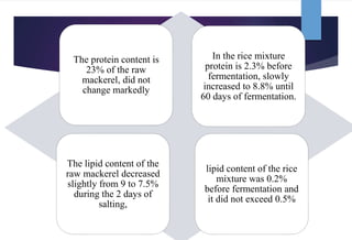 Changes of proximate composition and extractive components in narezushi ...