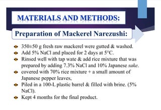 Changes of proximate composition and extractive components in narezushi ...