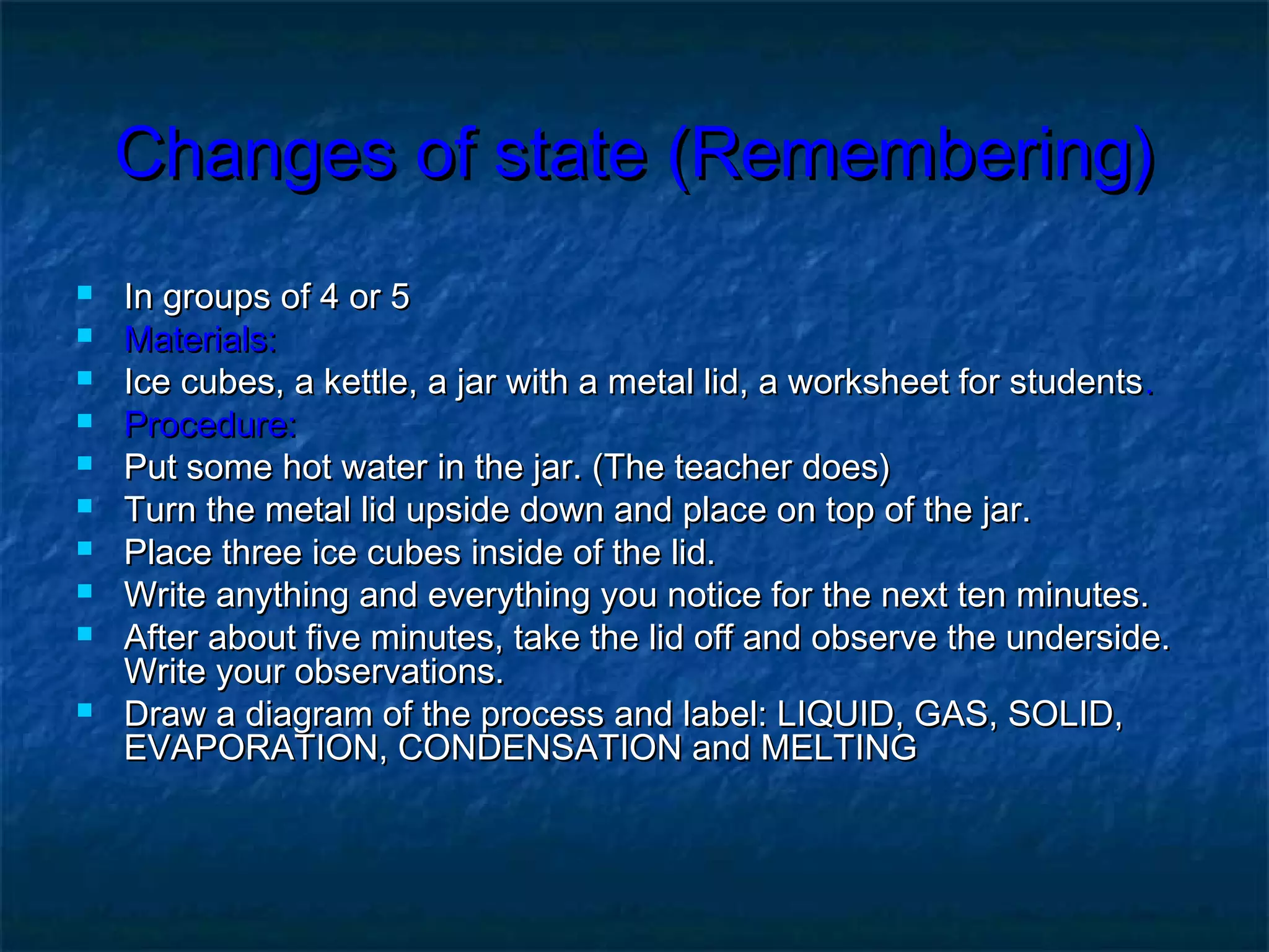 Changes of state | PPT