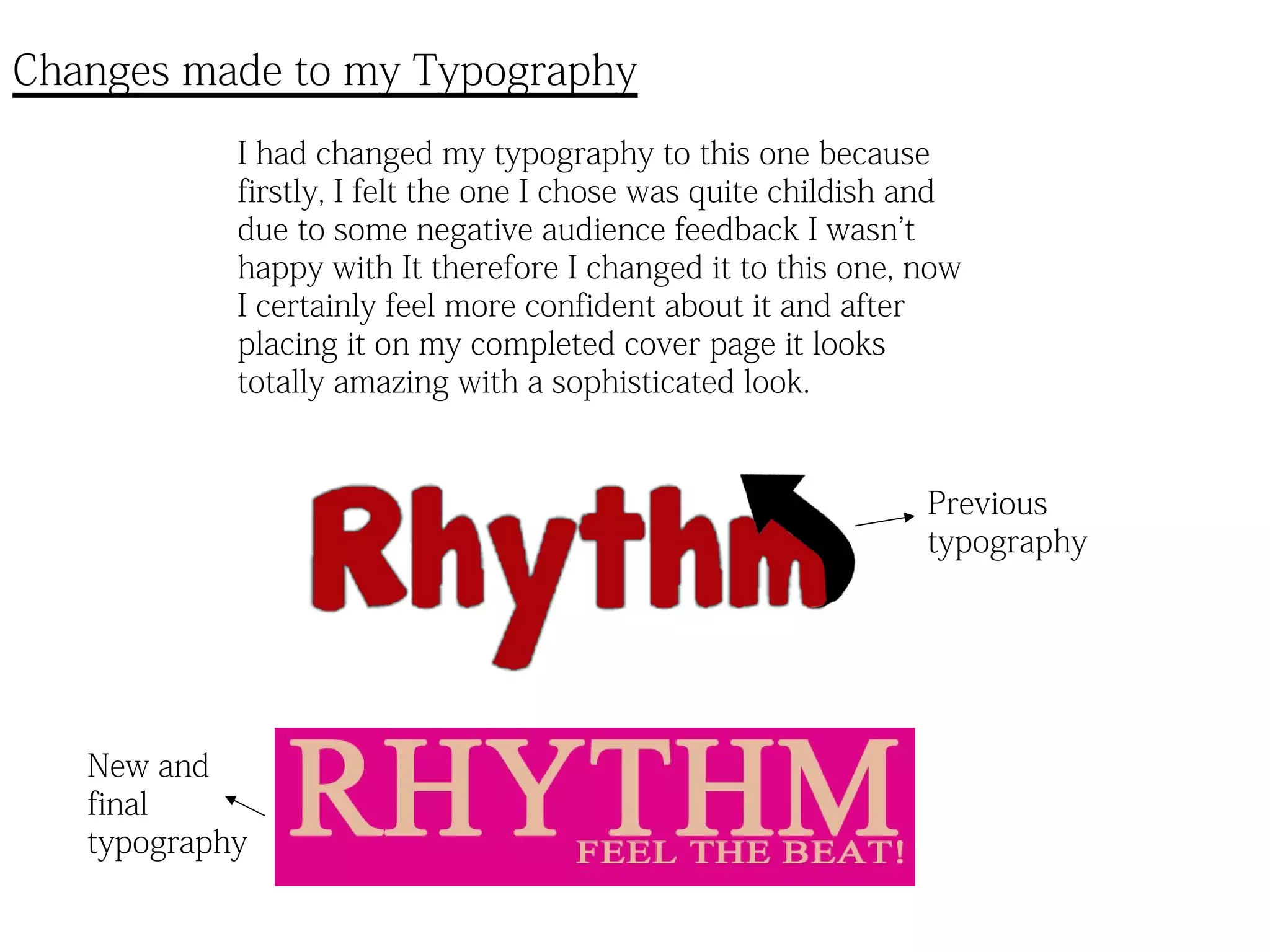Changes on typography | PPT