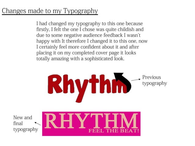 Changes on typography | PPT