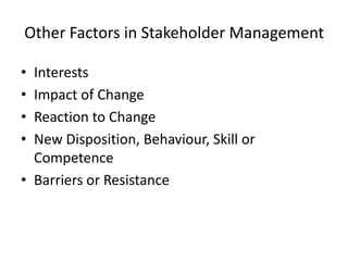 Change Management Models, Stakeholder Analysis & Capacity Building in ...