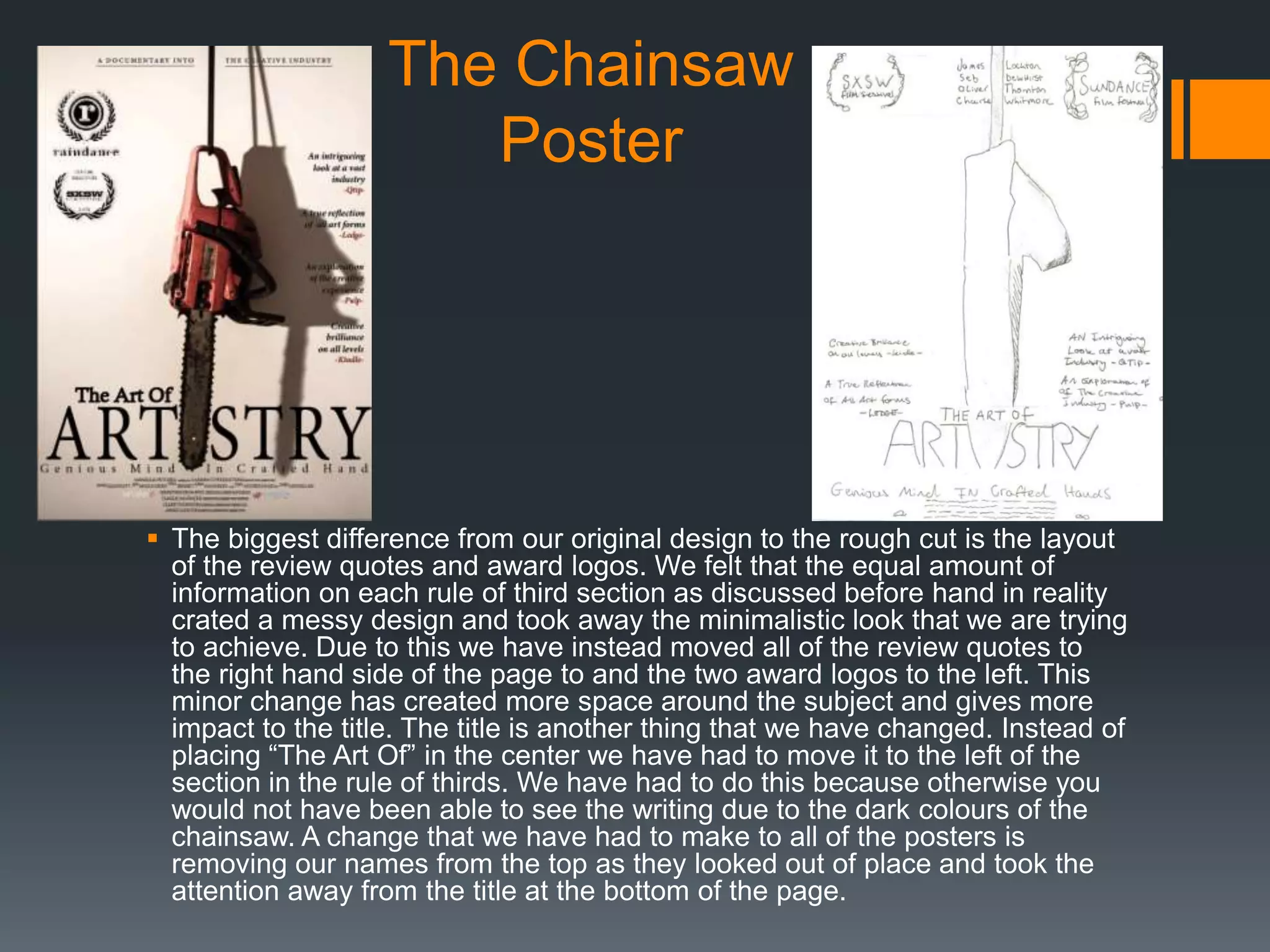 Changes to design - Posters | PPTX | Technology & Computing