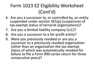 Changes to Federal Tax Exemption Process (jo) | PDF | Non-Profit ...