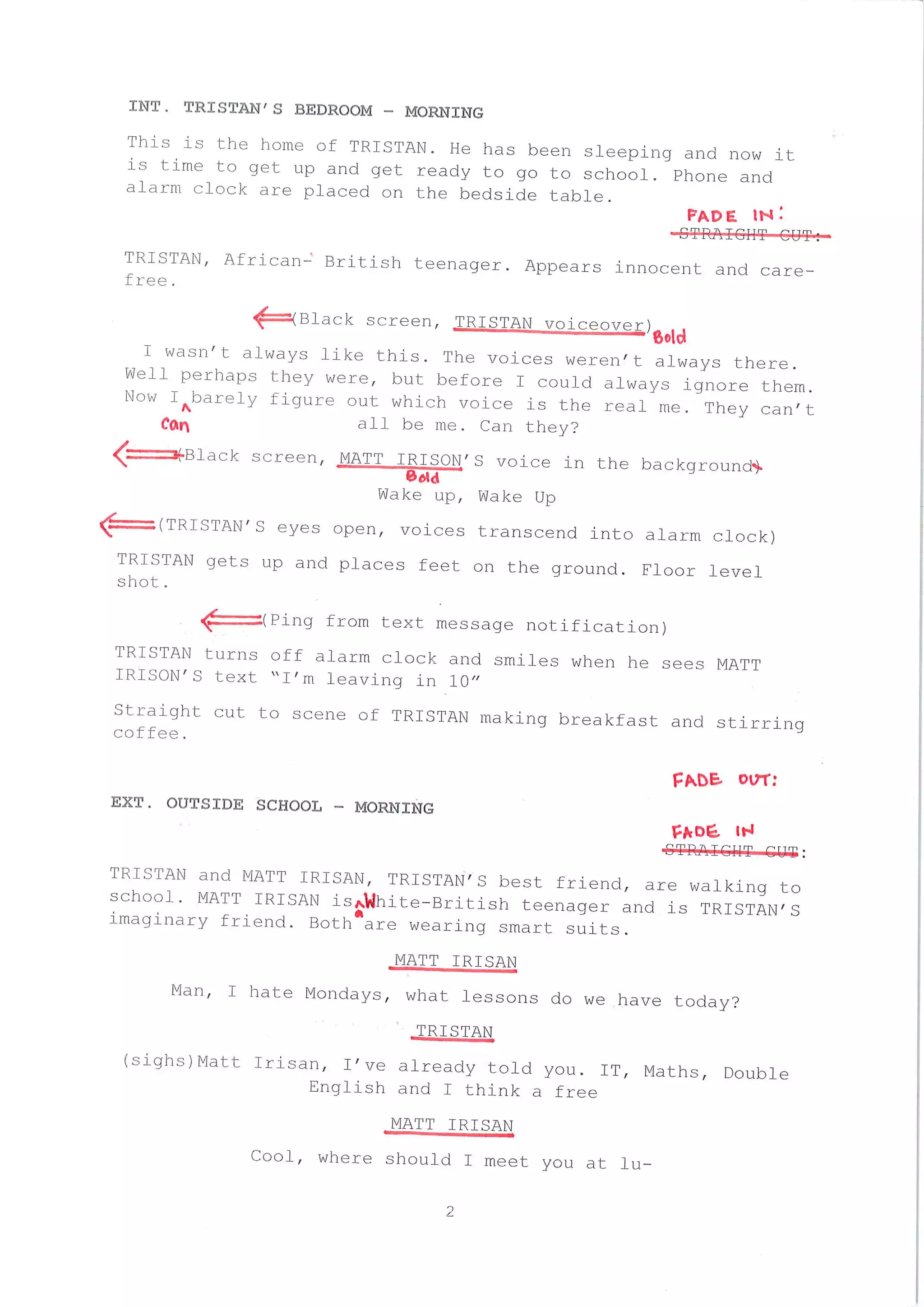 Changes to script | PDF