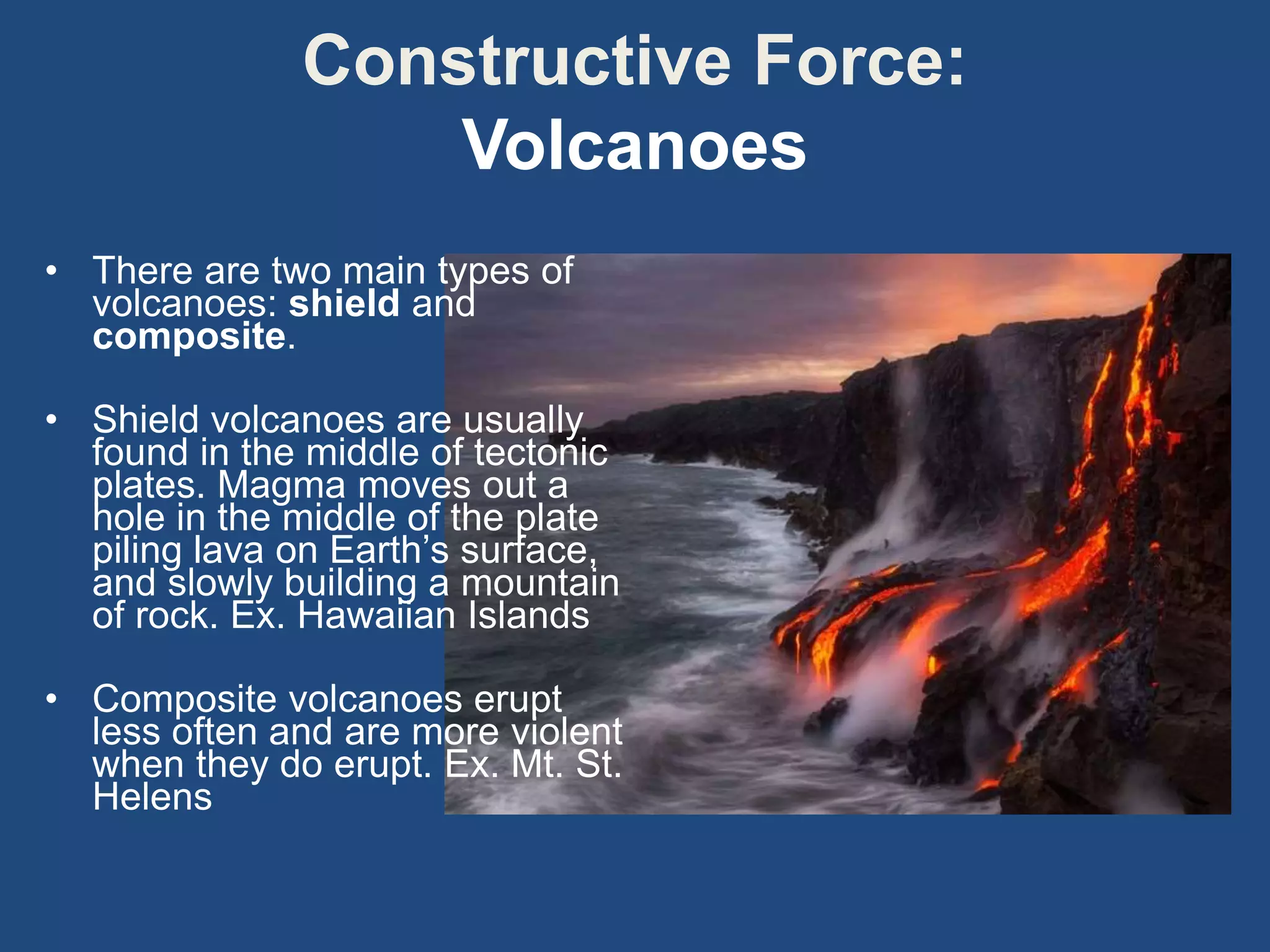 Changes to Surface of Earth Review constructiveanddestructiveforces ...