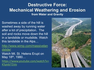 Changes to Surface of Earth Review constructiveanddestructiveforces ...