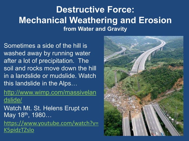 Changes to Surface of Earth Review constructiveanddestructiveforces ...