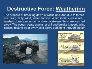 Changes to Surface of Earth Review constructiveanddestructiveforces ...