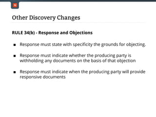 Changes to the Federal Rules of Civil Procedure, Dec. 2015 | PPT