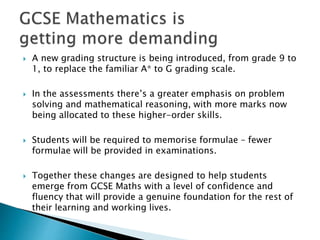 Changes to the GCSE Maths curriculum - first teach 2015 | PPTX