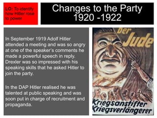 Changes to the Party 1920-22 | PPTX