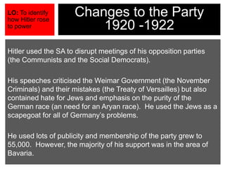Changes to the Party 1920-22 | PPTX