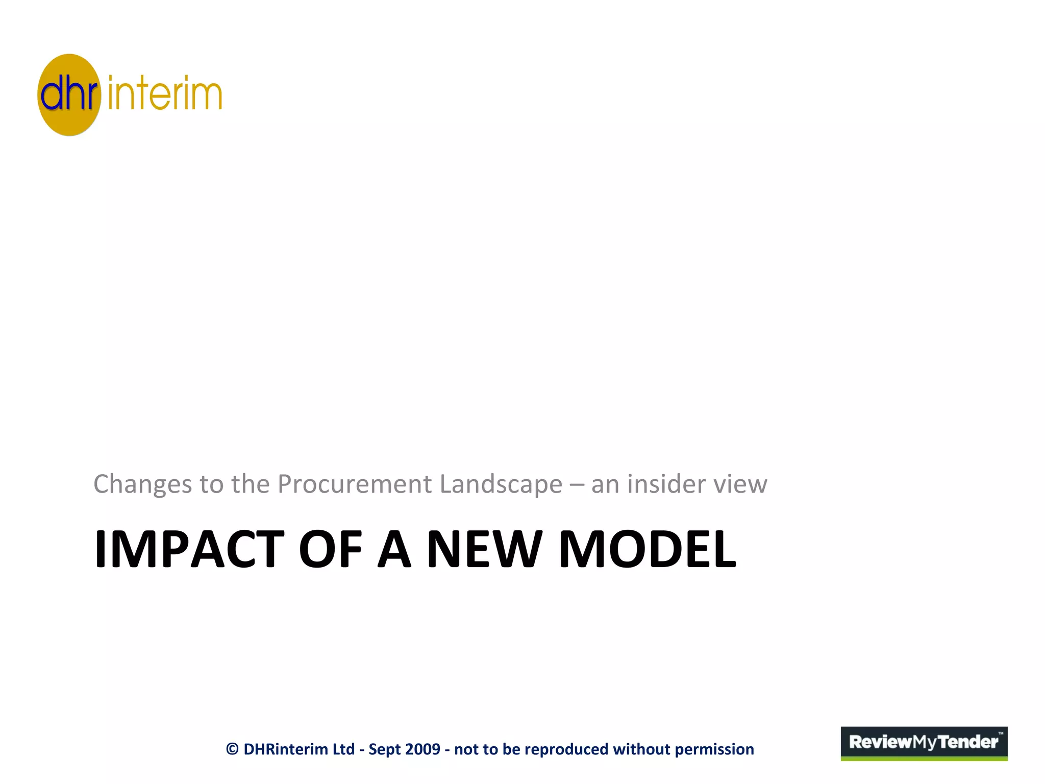 Changes To The Procurement Landscape | PPT