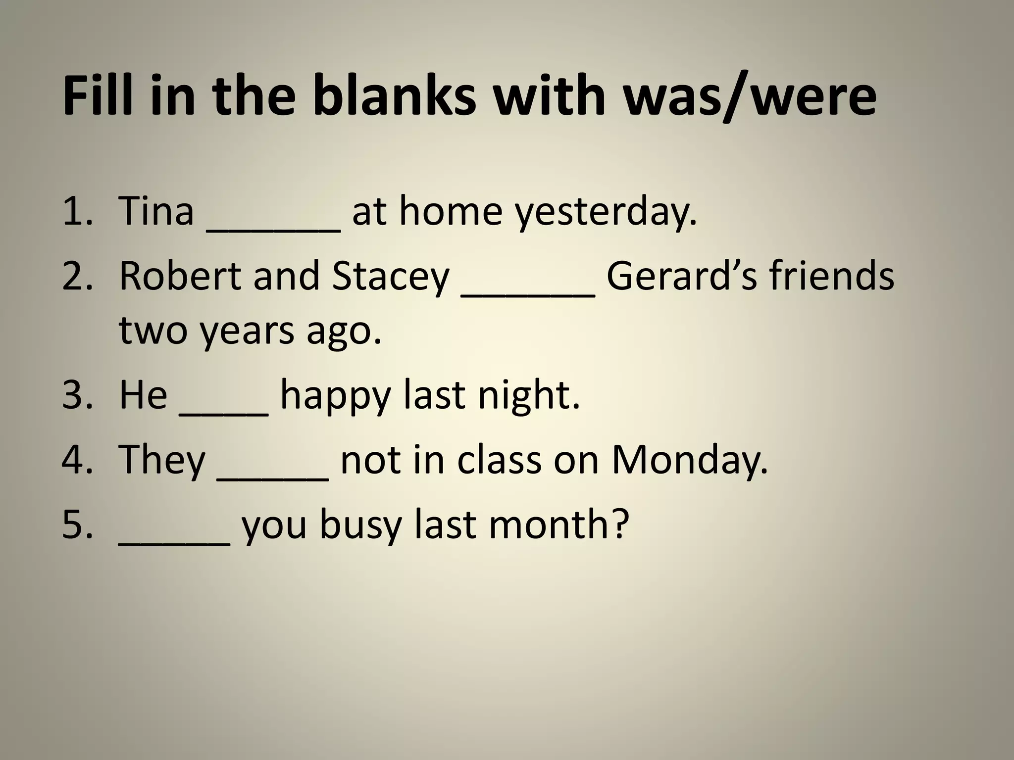 Grammar Exercises | PPTX