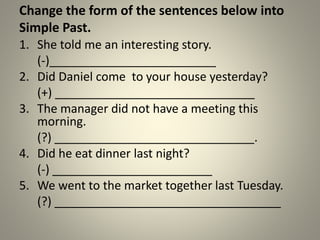 Grammar Exercises | PPTX