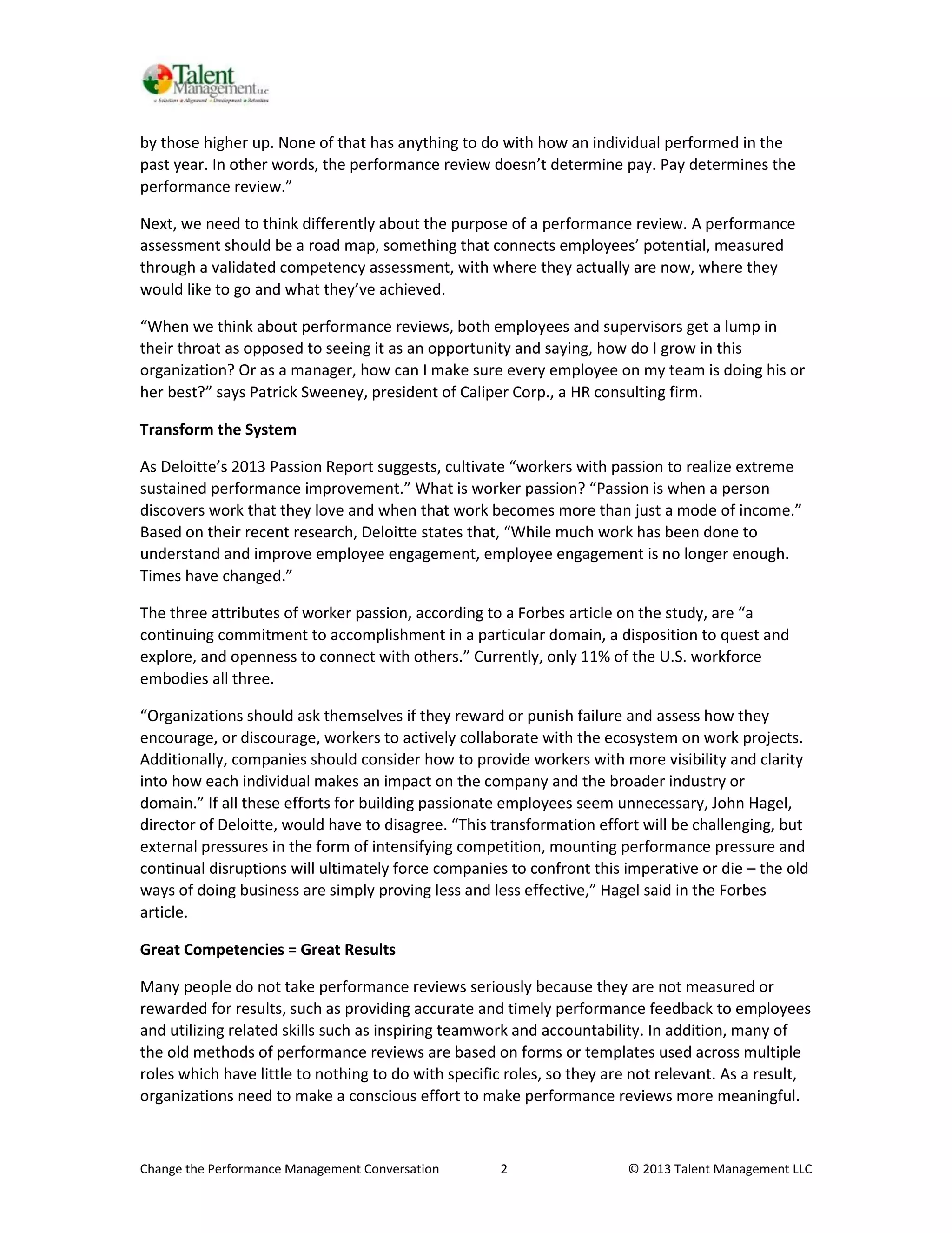 Change the performance management conversation | PDF