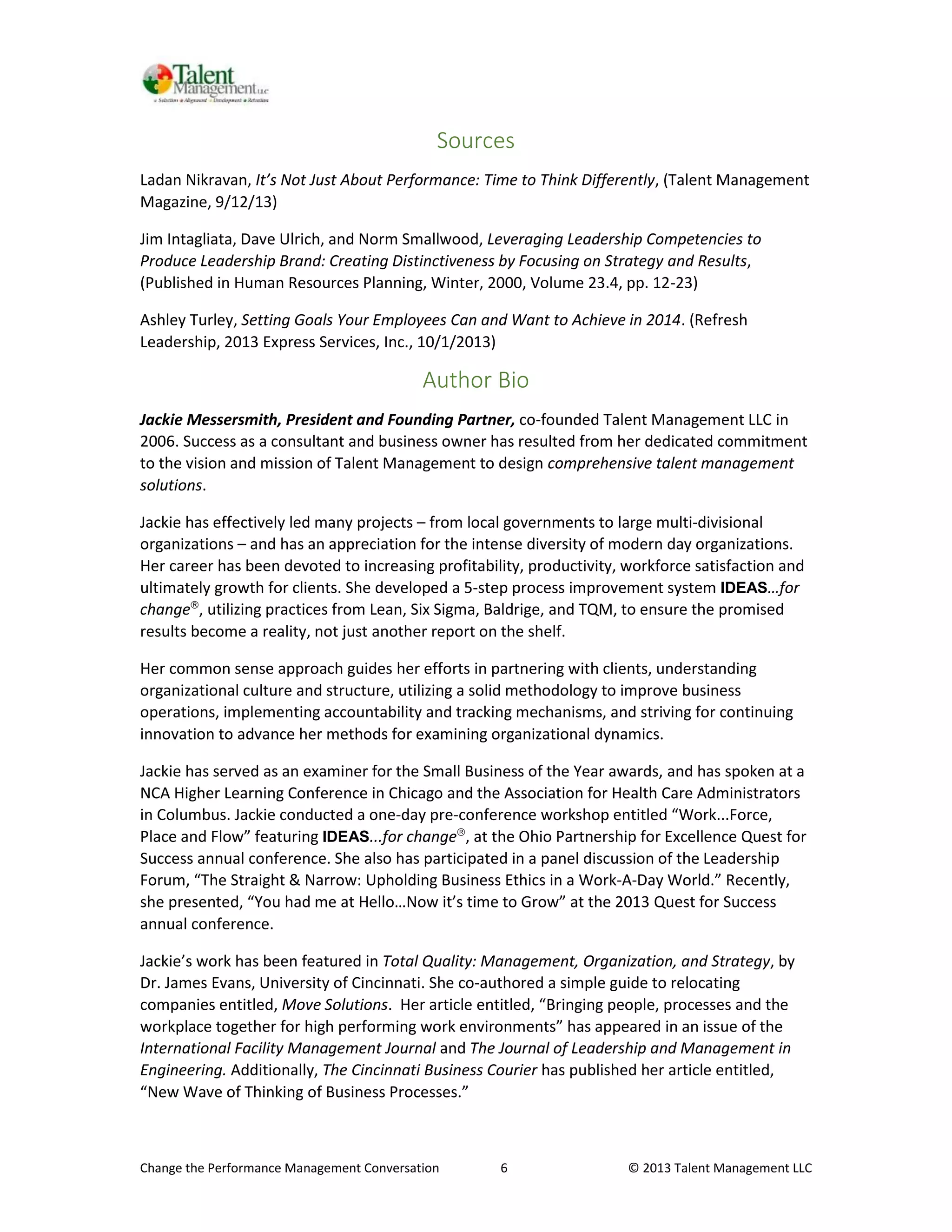 Change the performance management conversation | PDF